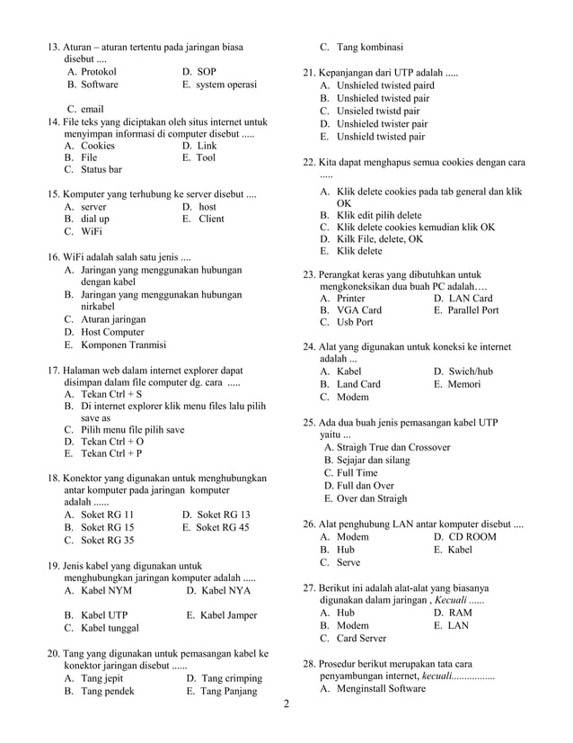 Latihan uas ganjil tingkat 3 | DOC