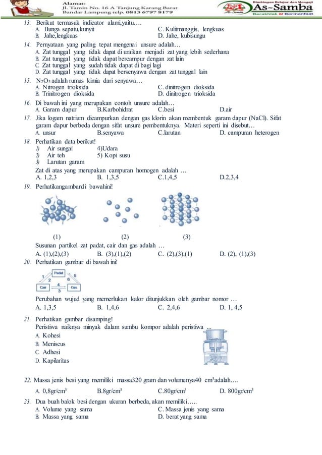Latihan uas ipa fix | DOCX