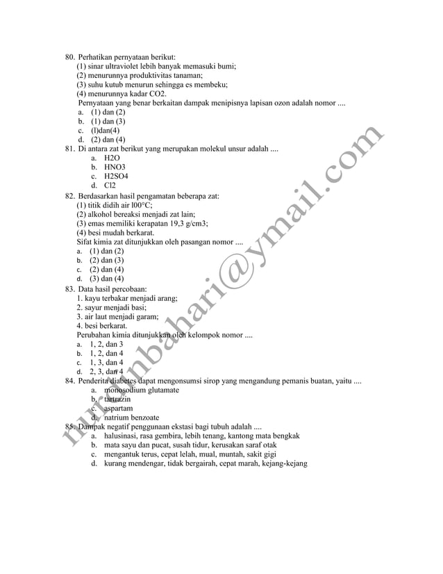 Latihan ujian nasional smp | PDF