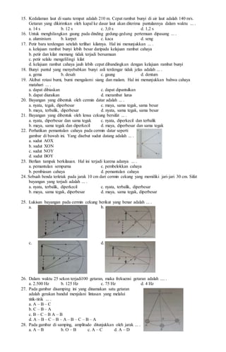 Latihan ukk IPA 8 SMP KATOLIK STELLA MARIS, SURABAYA | DOCX