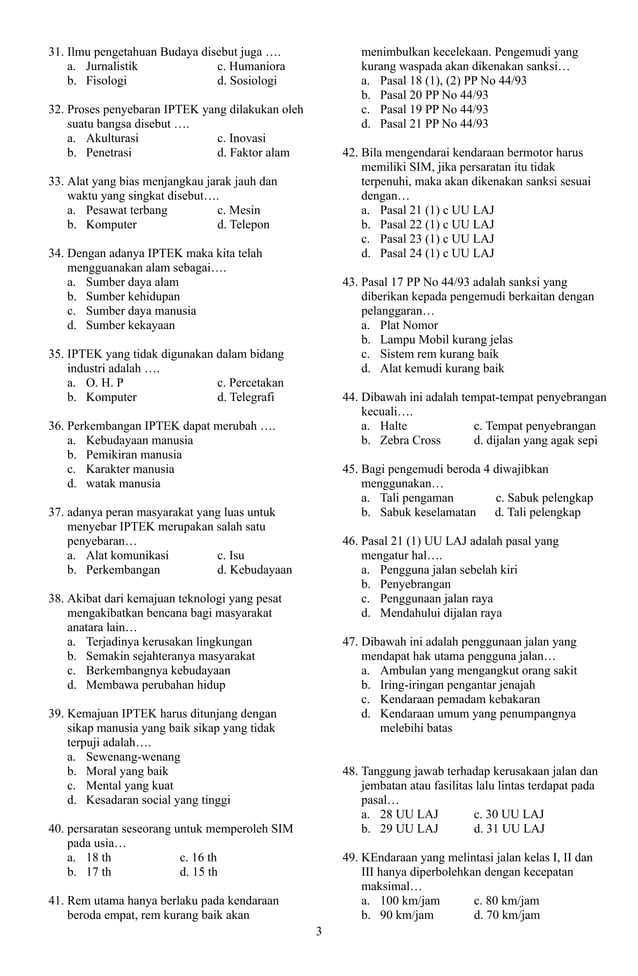 Latihan ukk plkj kelas 8 | PDF