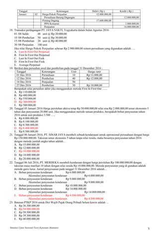 Latihan unbk smk teori kejuruan akuntansi | PDF