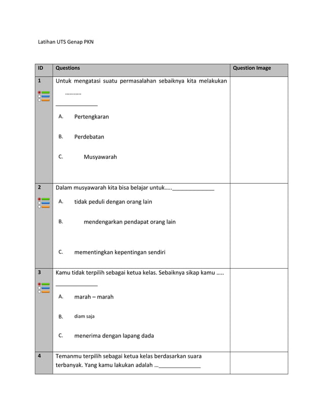 Latihan uts genap pkn | PDF