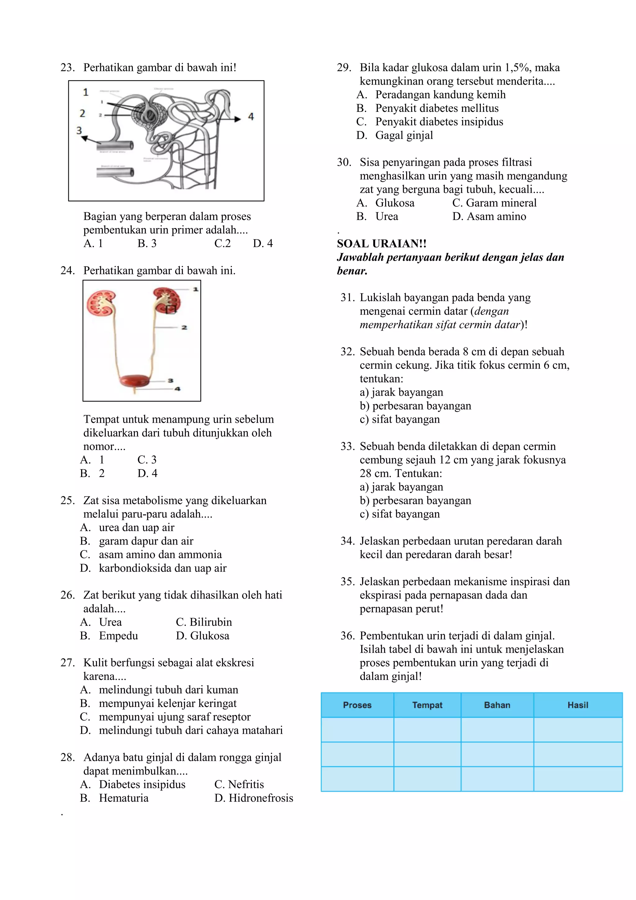 Latihan uts ipa | PDF