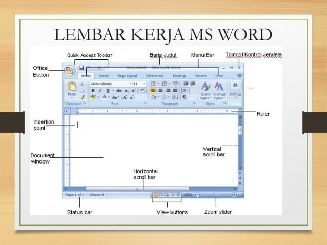 Belajar Dasar Microsoft Word | Menggunakan Microsoft Word | PPT