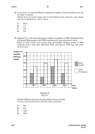 Latih tubi MATEMATIK PMR | PDF