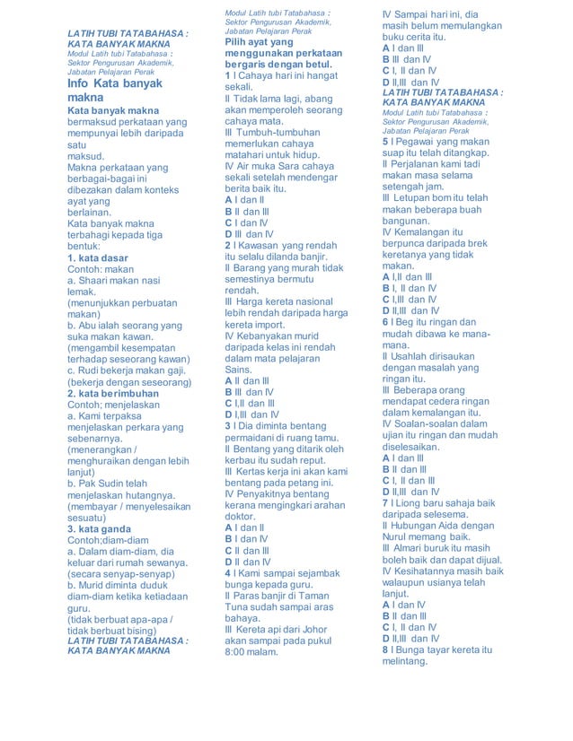 Latih tubi tatabahasa | PDF