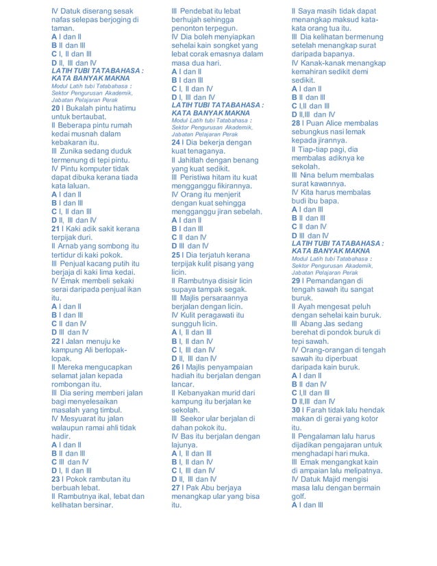 Latih tubi tatabahasa | PDF