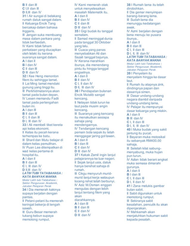 Latih tubi tatabahasa | PDF