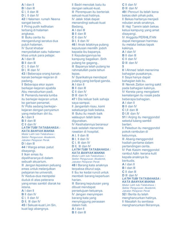 Latih tubi tatabahasa | PDF