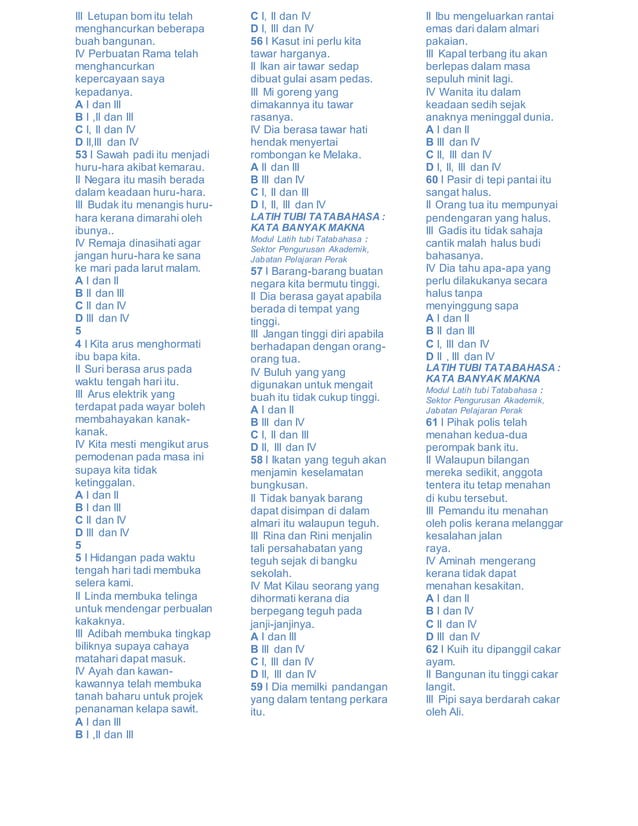 Latih tubi tatabahasa | PDF