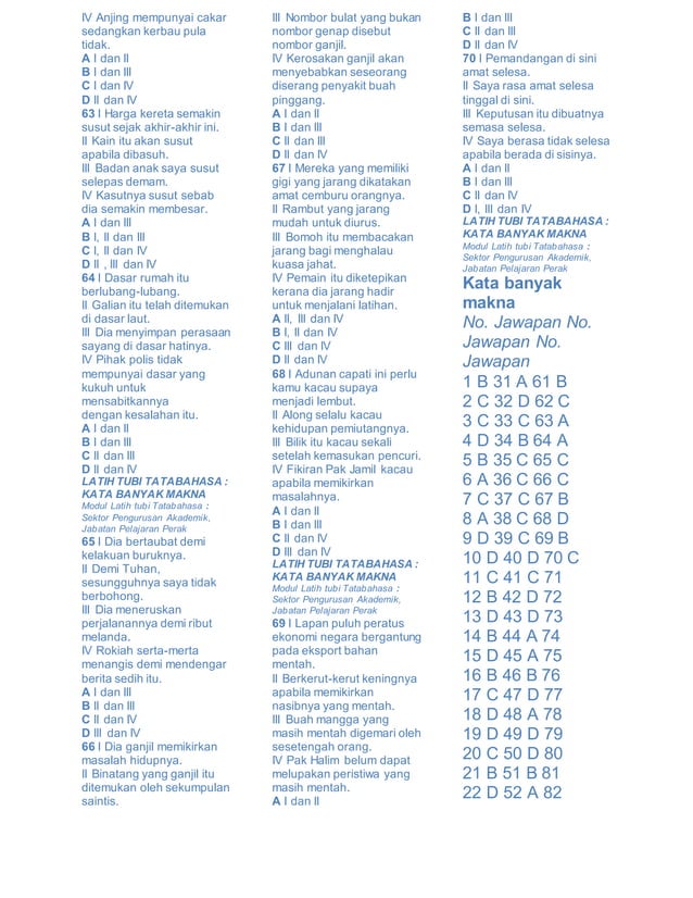 Latih tubi tatabahasa | PDF