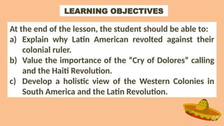 Latin- American- Revolution.pptxgrade84q | PPT
