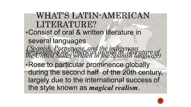 Latin- American Literature.pptx | Fiction | Books and Literature