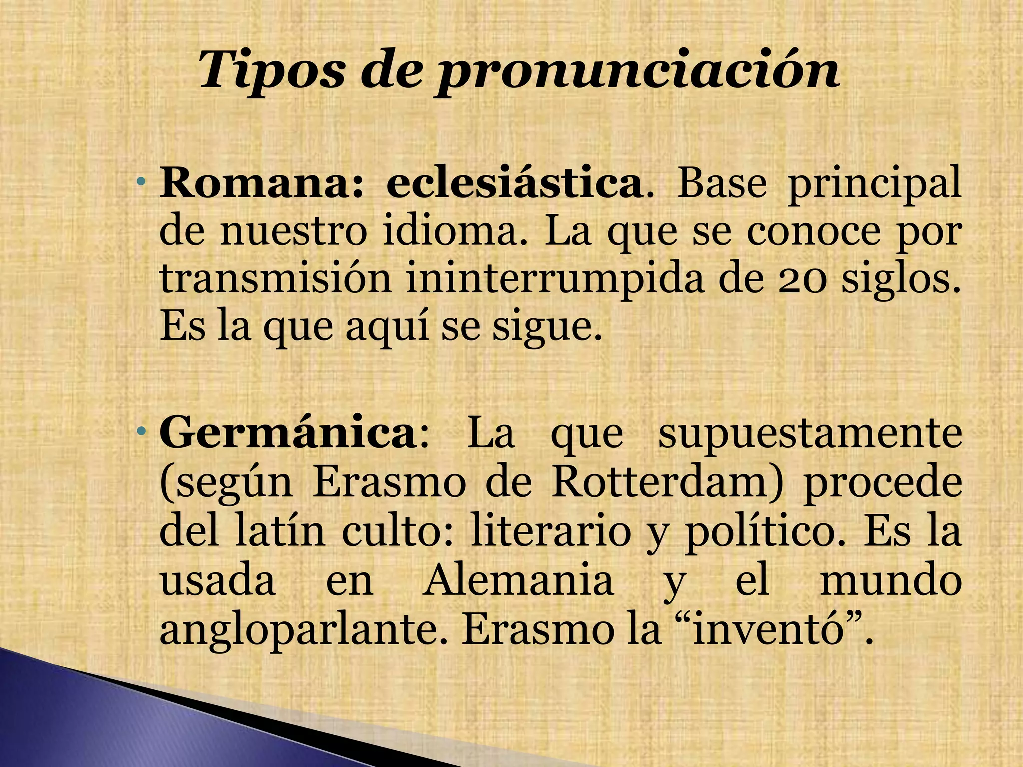 Pronunciación del latín - Latin pronounciation - Vocales y Consonantes ...