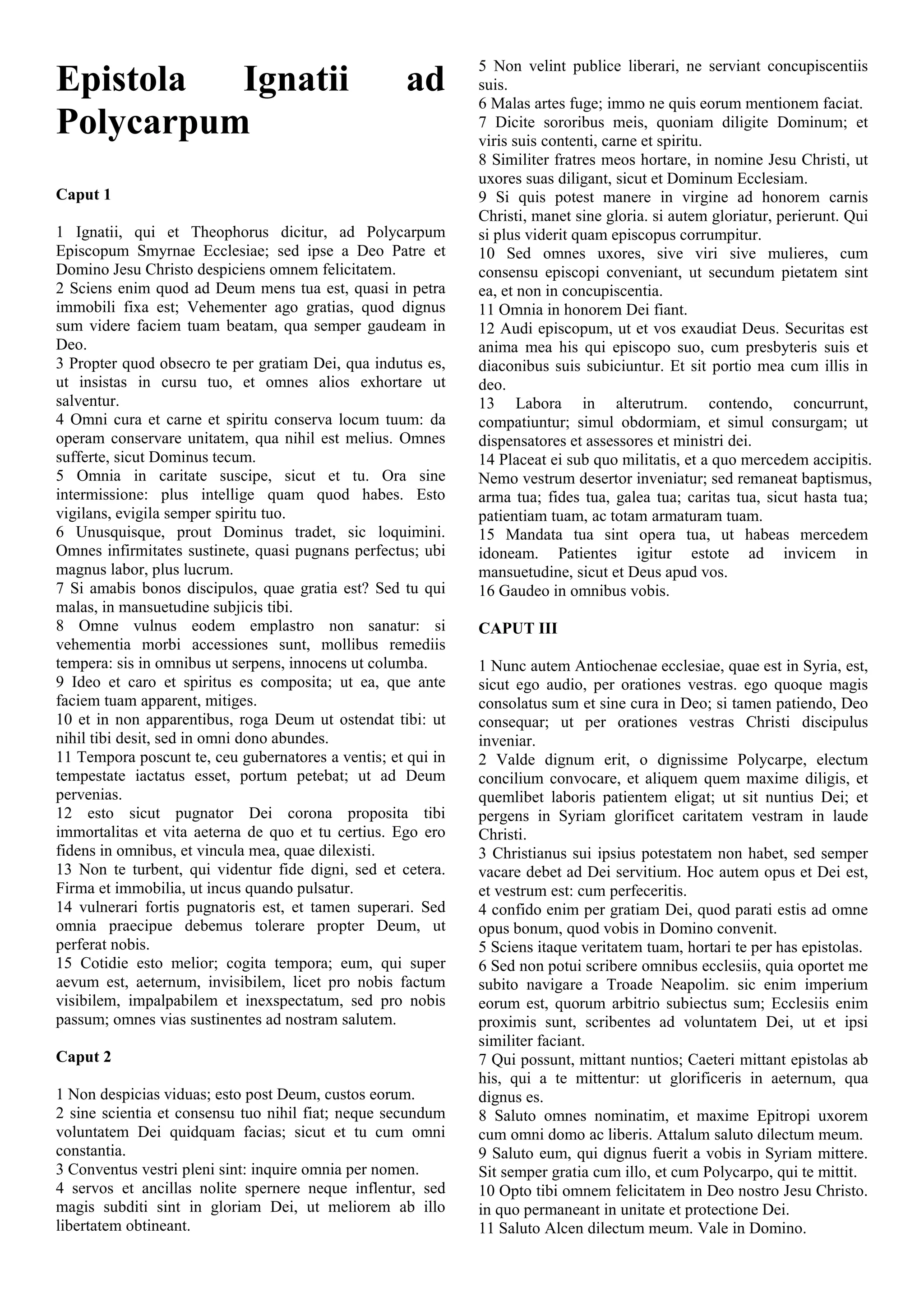 Latin - The Epistle of Ignatius to Polycarp.pdf