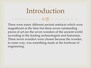 Latin 7 wonders of the world final version | PPTX