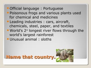 Latin America - Name That Country - An intro! | PPT