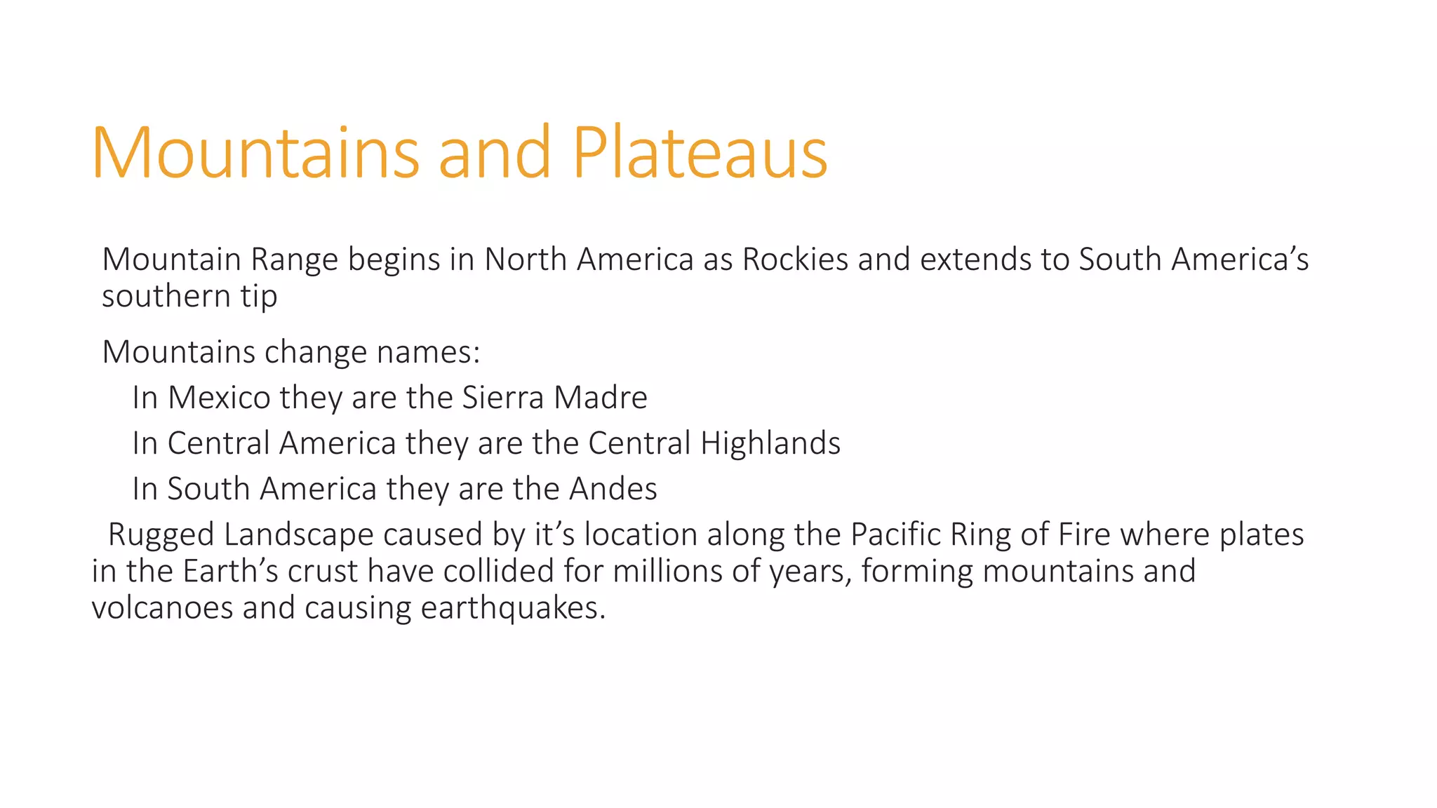 Physical Geography of Latin America | PPTX