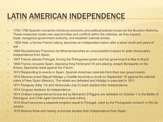 Latin America In The 19th Century | PPT