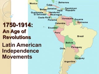 Latinamericanindependencemovementsandrevolutions 090319164612-phpapp02 ...