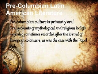 Latin American Literature | PPTX