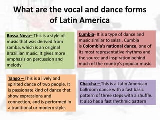 Latin American Music And Dance
