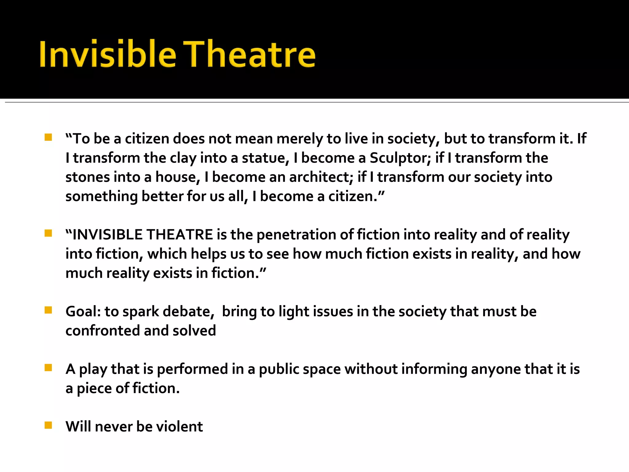 Latin american theatre hill lecture | PPT