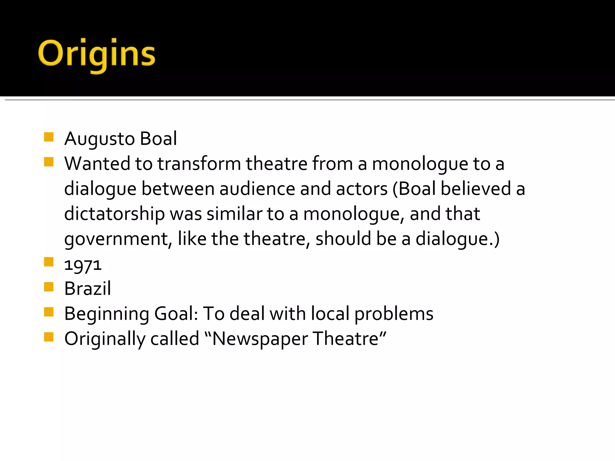 Latin american theatre hill lecture | PPT