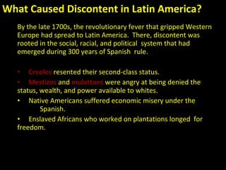 Latin American Wars Independence | PPT