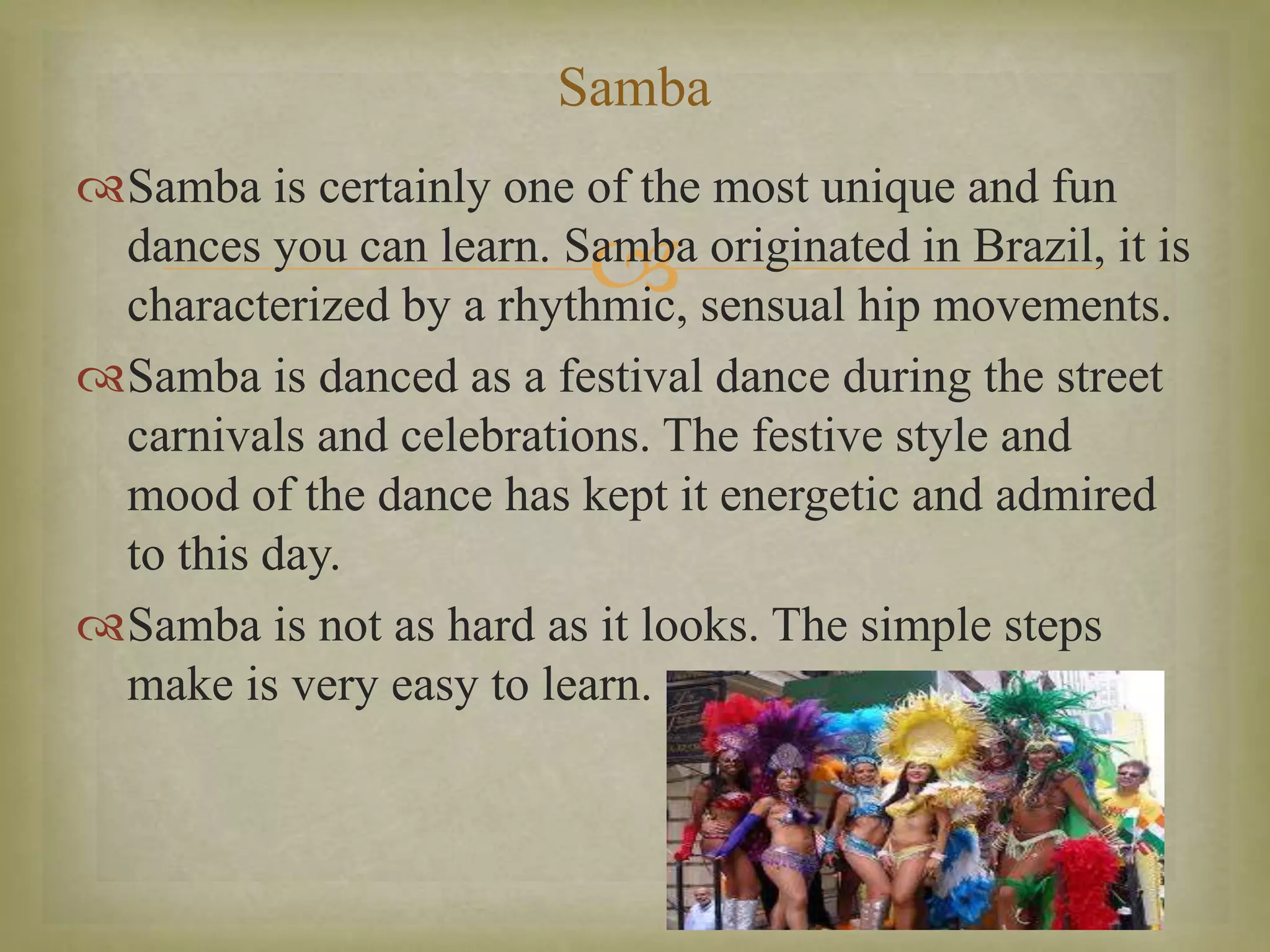 Latin dance presentation | PPTX