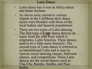 Latin dance presentation | PPTX