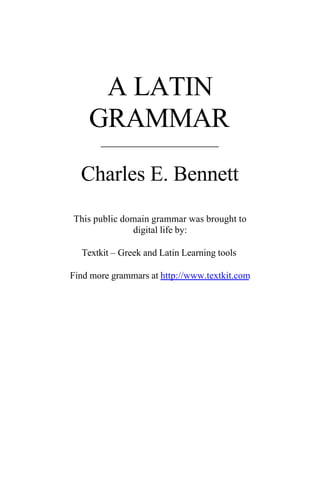 Latin grammar | PDF