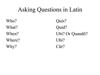 Latin 1 lesson 10 share | PPTX