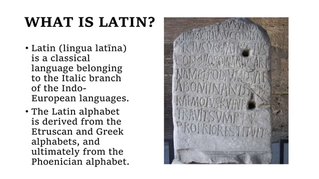 LATIN - WHAT IS LATIN? | PPTX | Science