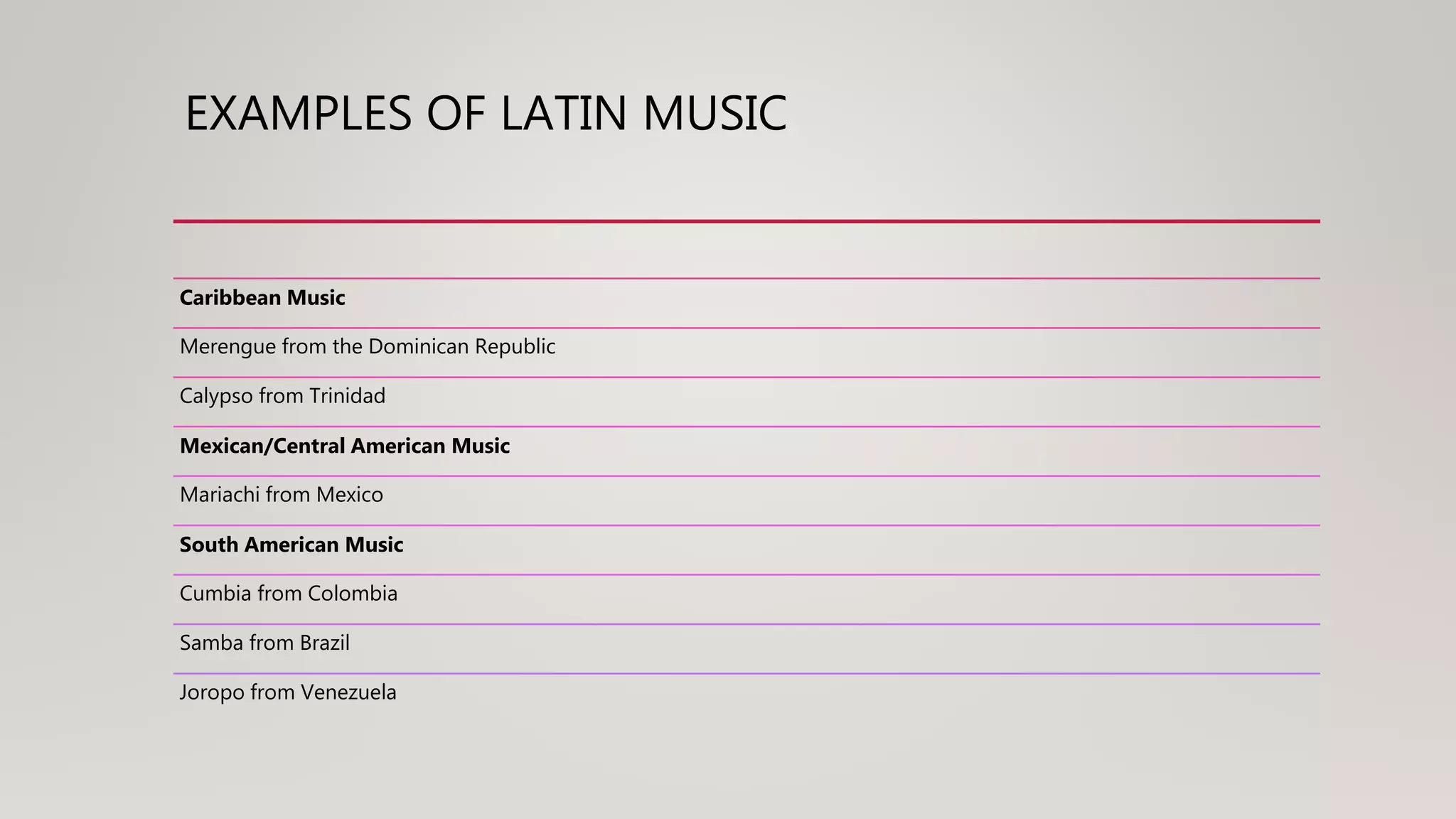 Introduction to Latin Music Styles | PPT