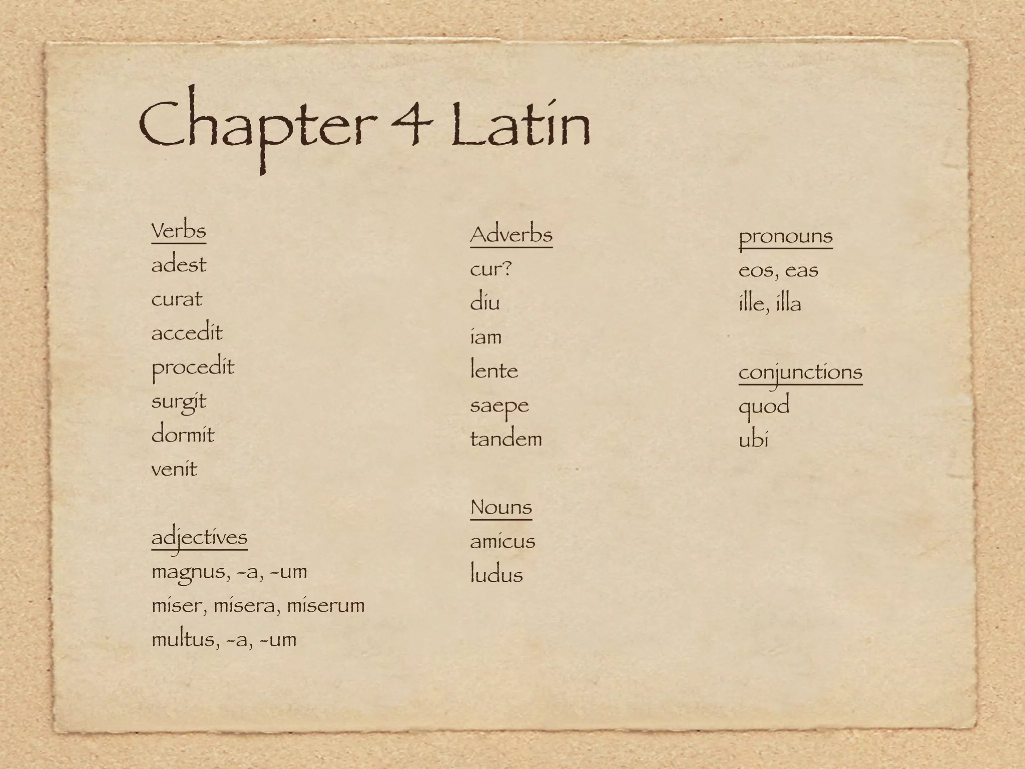 Latin Review I | PPT