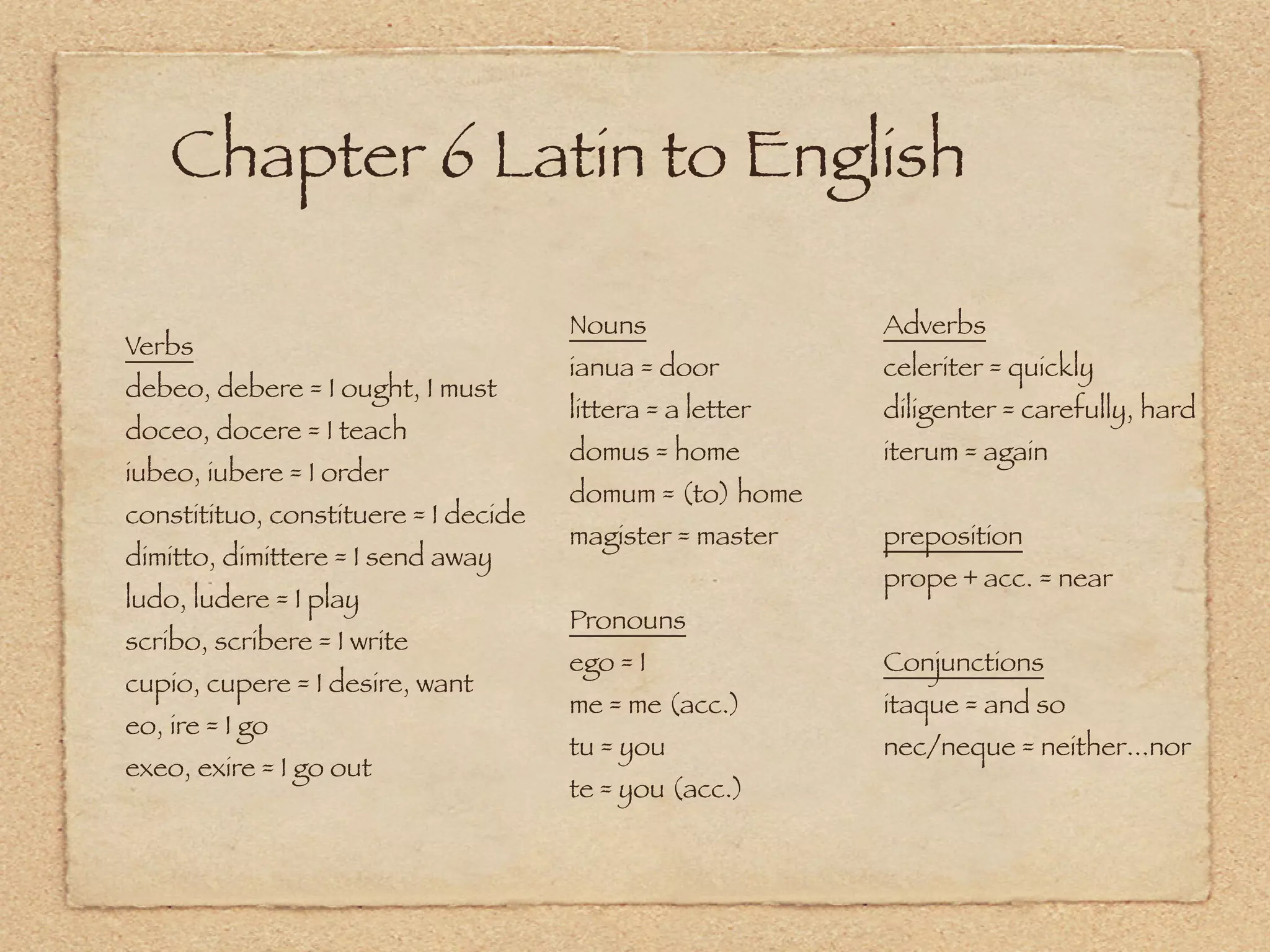 Latin Review I | PPT