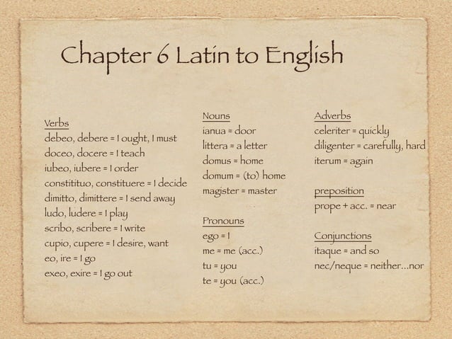 Latin Review I | PPT