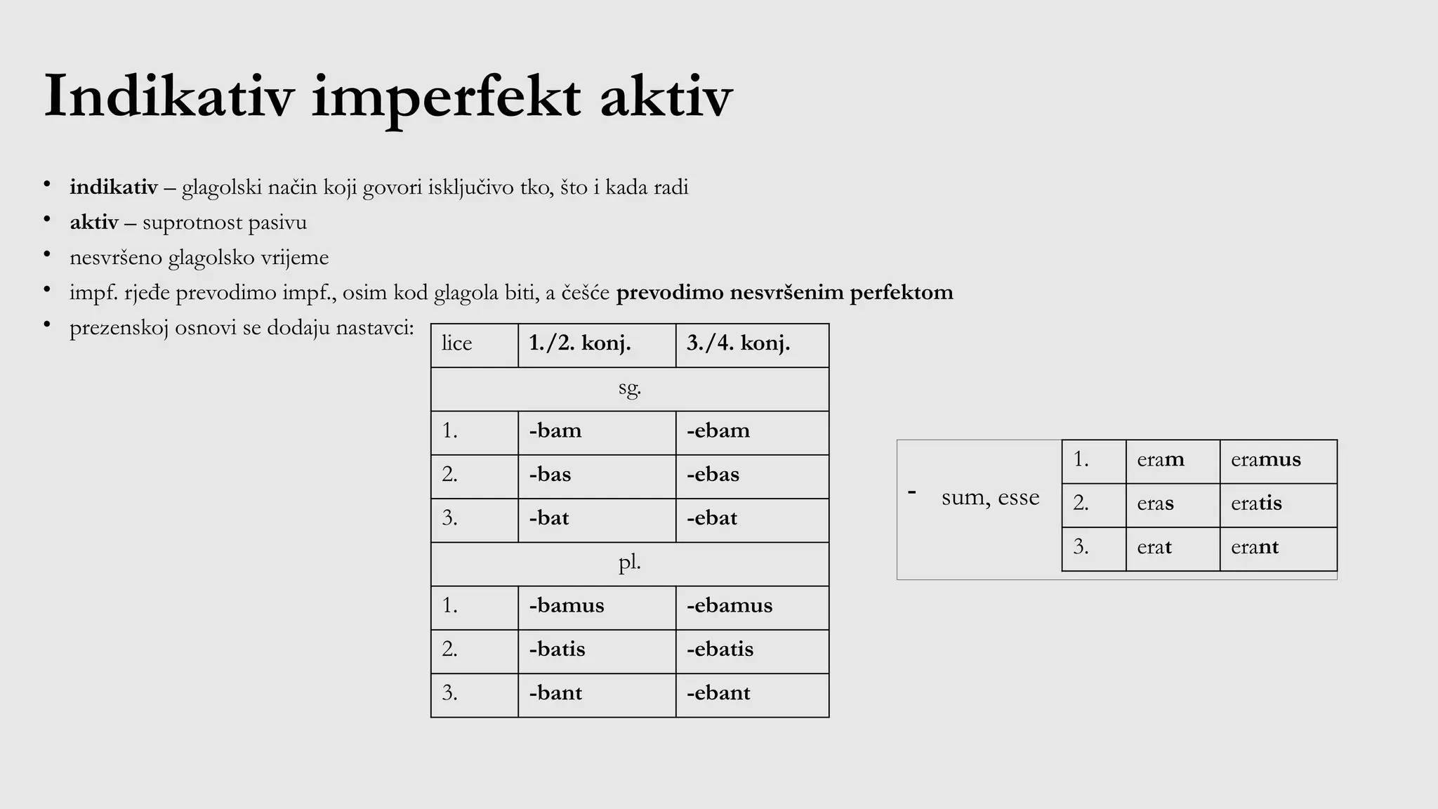Latinska gramatika i prijevodi tekstova 1. razreda općih gimnazija | PPTX
