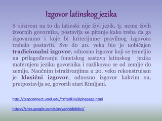 Latinski alfabet i njegovo poreklo | PPTX