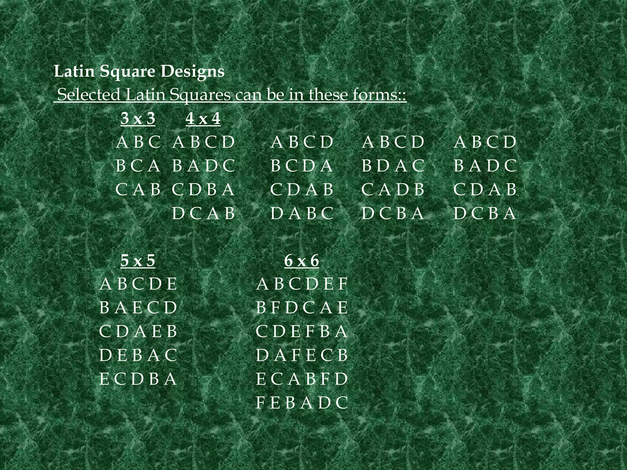 Latin square design | PPT