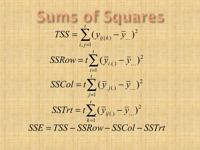 Latin square design | PPT | Science