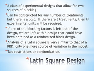 Latin square design | PPTX