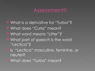 Latin Vocabulary | PPT