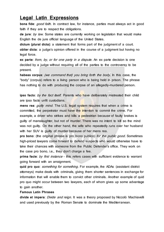 Latin words and expressions | PDF