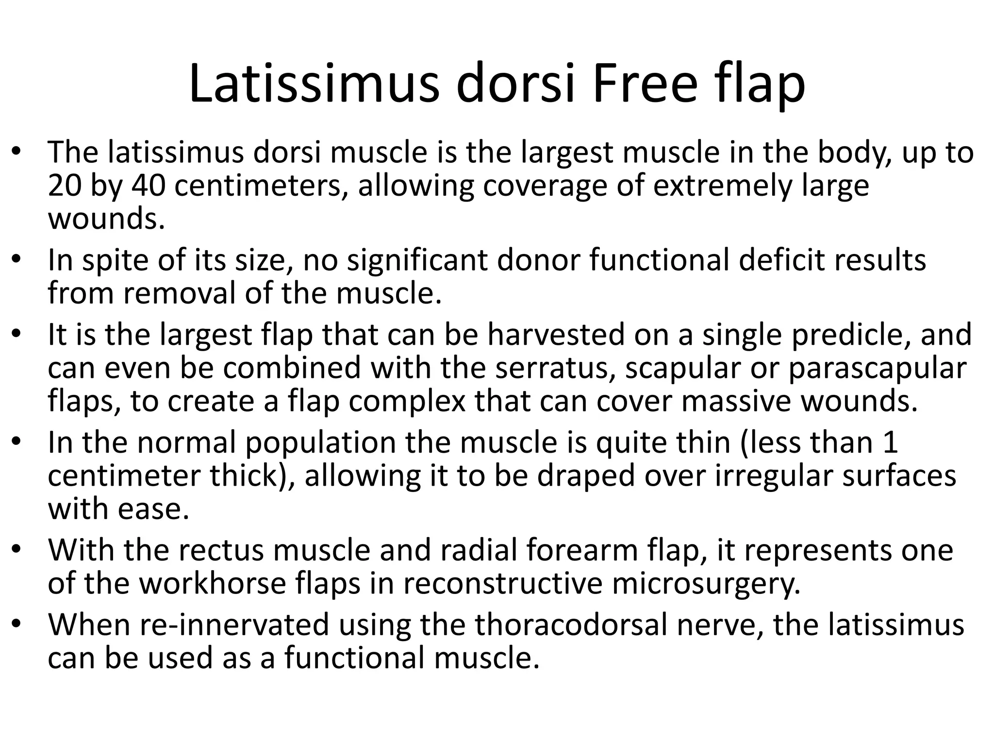Latissimus dorsi free flap | PPT