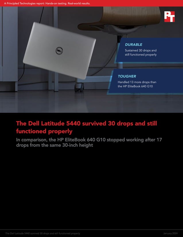 The Dell Latitude 5440 survived 30 drops and still functioned properly | PDF | Laptops | Computing