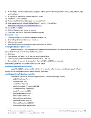Performance and durability comparison: Dell Latitude 14 5000 Series vs. Lenovo ThinkPad T440 | PDF