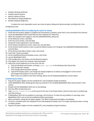 Dell Latitude notebook performance and battery life: Effects of Intel Rapid Start Technology and ...